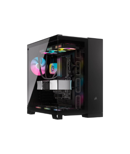Corsair Dual Chamber PC Case, iCUE LINK 6500X RGB, Black, Mid Tower ...